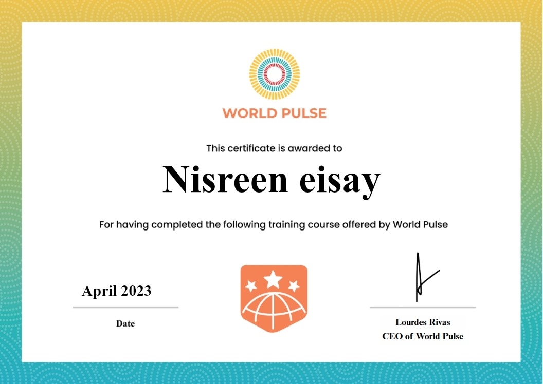 Nisreen eisay | Self-Care Certificate